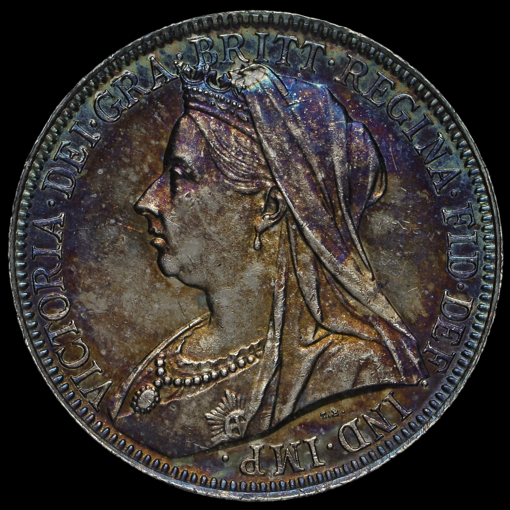 1901 Queen Victoria Veiled Head Silver Florin