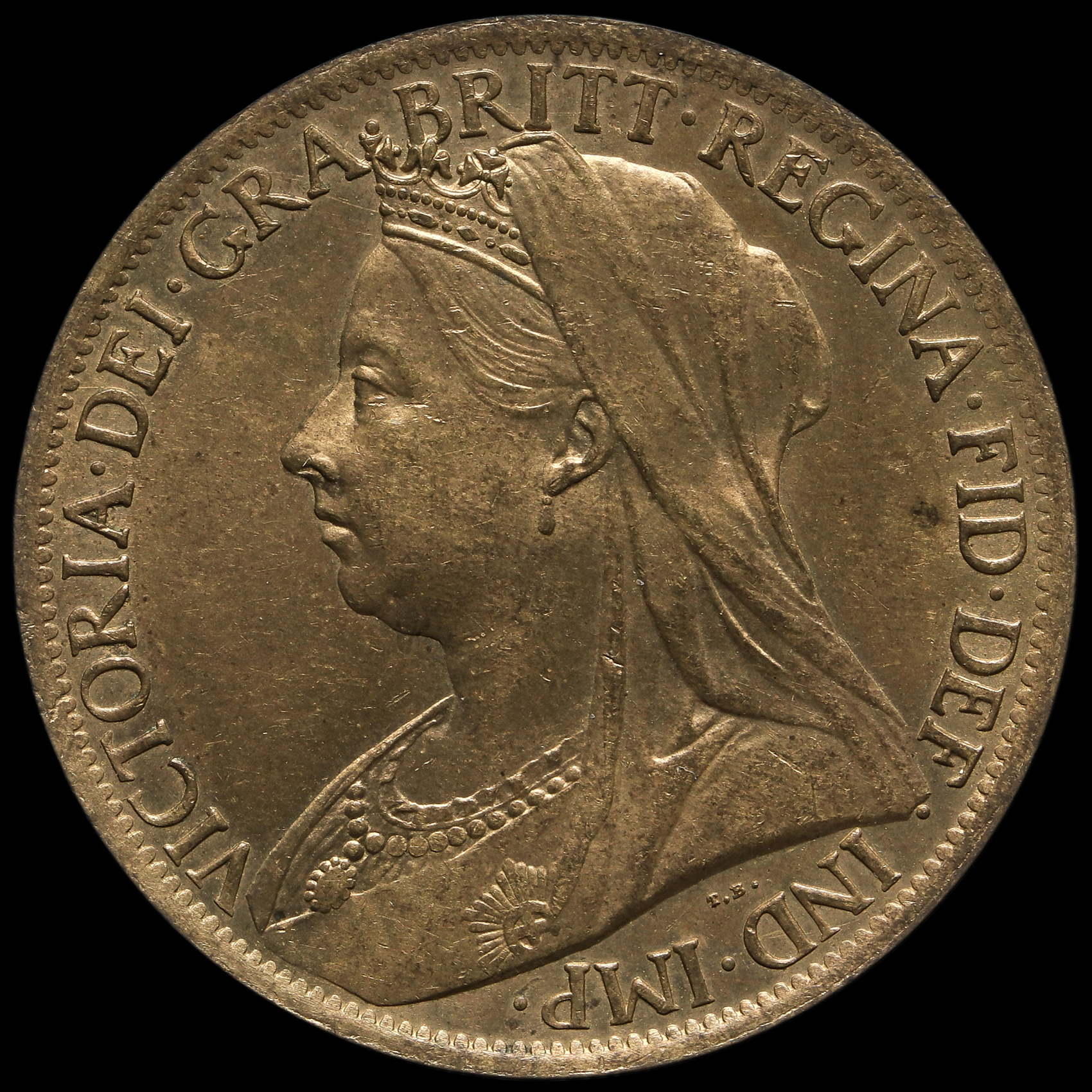 1901 Queen Victoria Veiled Head Penny, G/EF