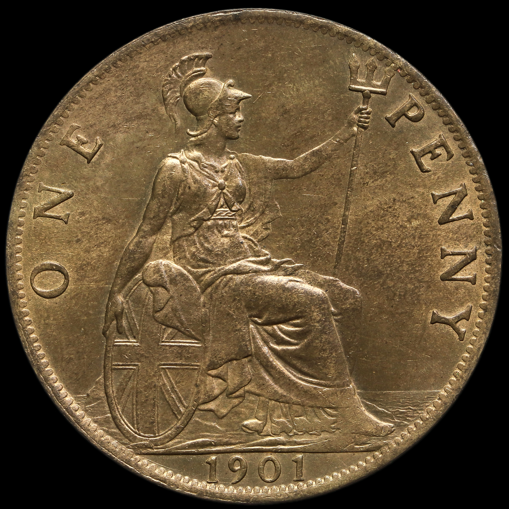 1901 Queen Victoria Veiled Head Penny, G/EF