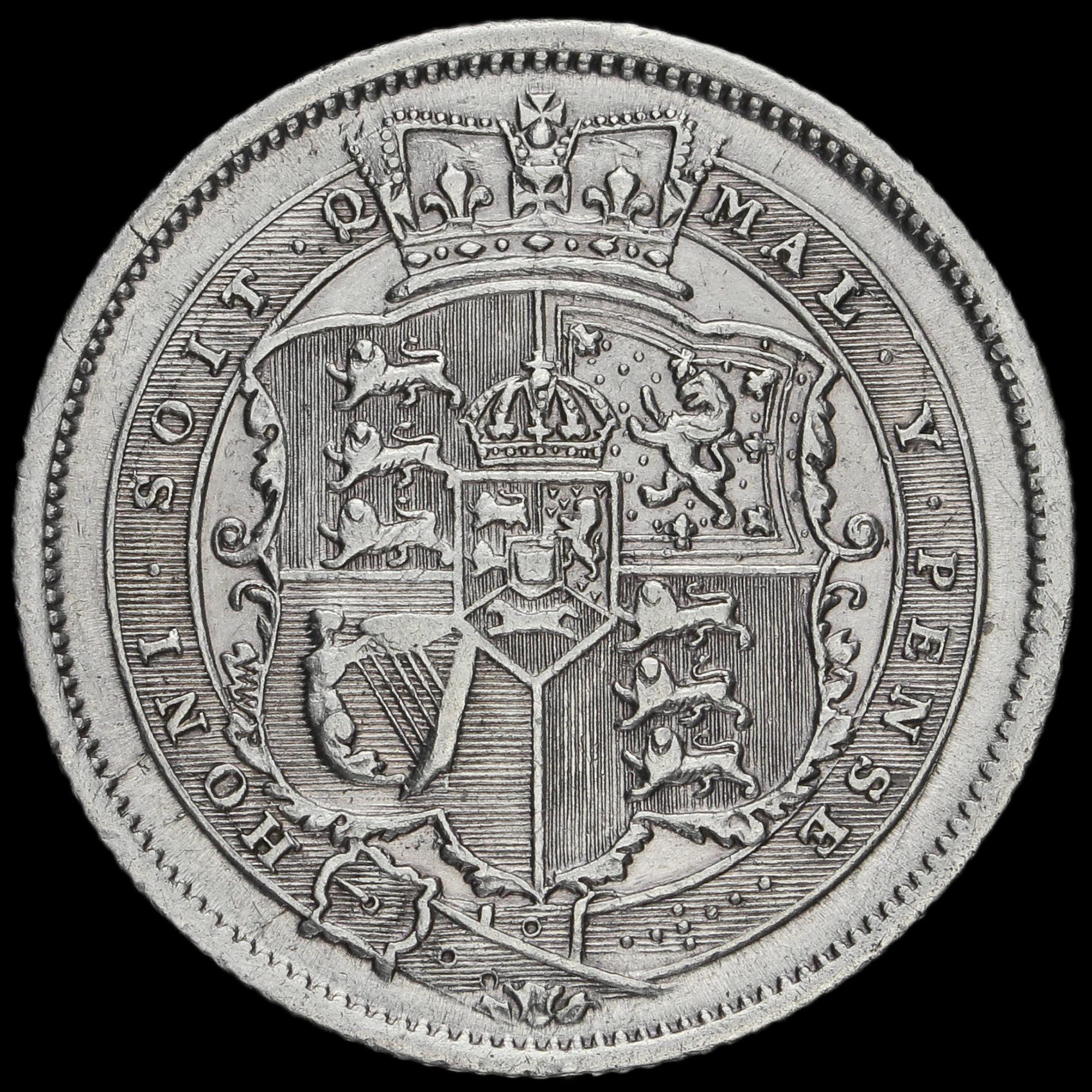 1816 George III Milled Silver Shilling, EF