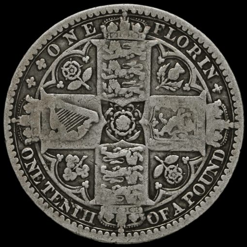 1849 Queen Victoria Godless Florin