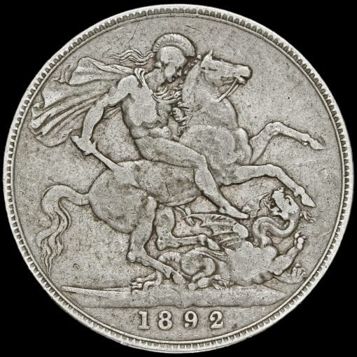 1892 Queen Victoria Jubilee Head Silver Crown, Fine