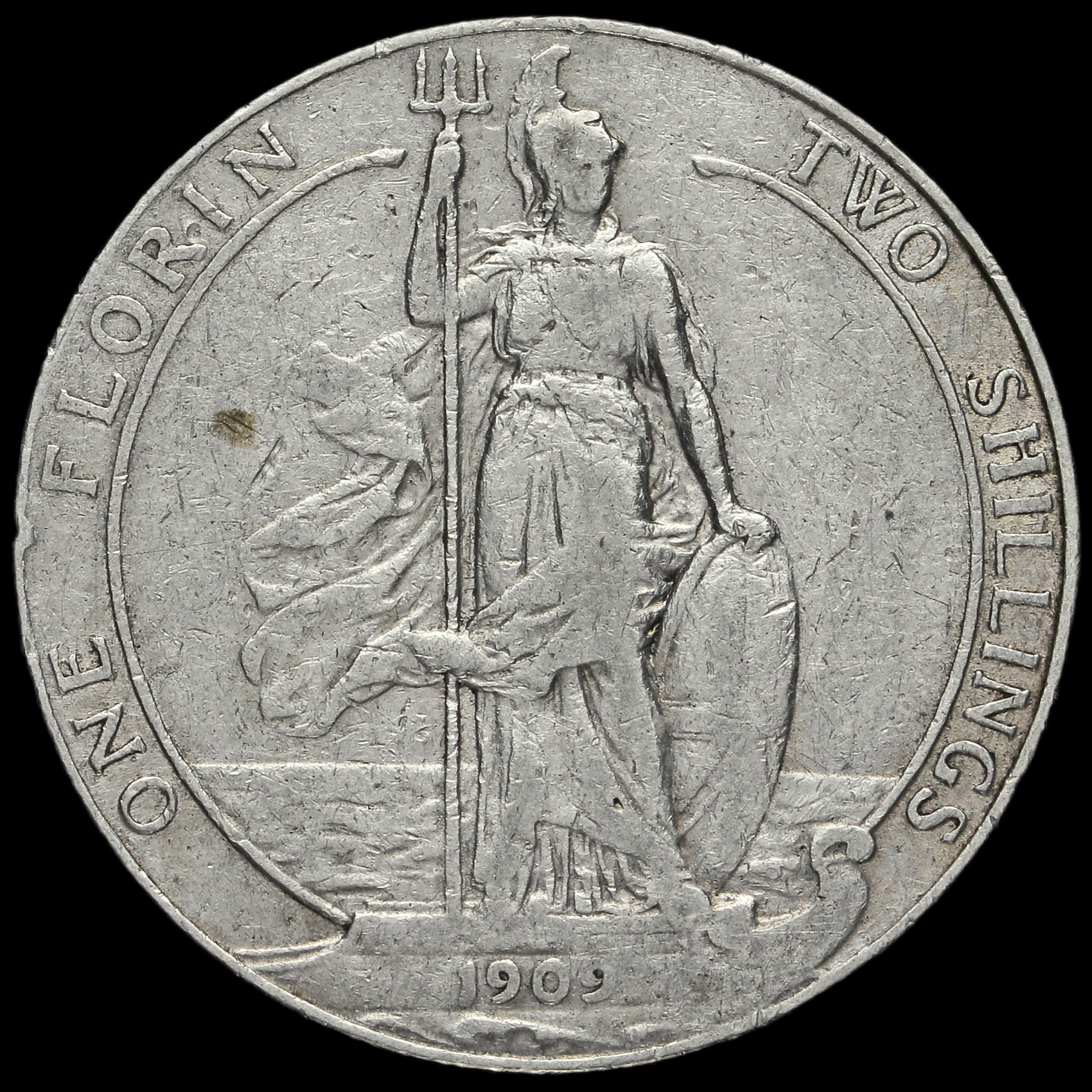 1909 Edward VII Silver Florin