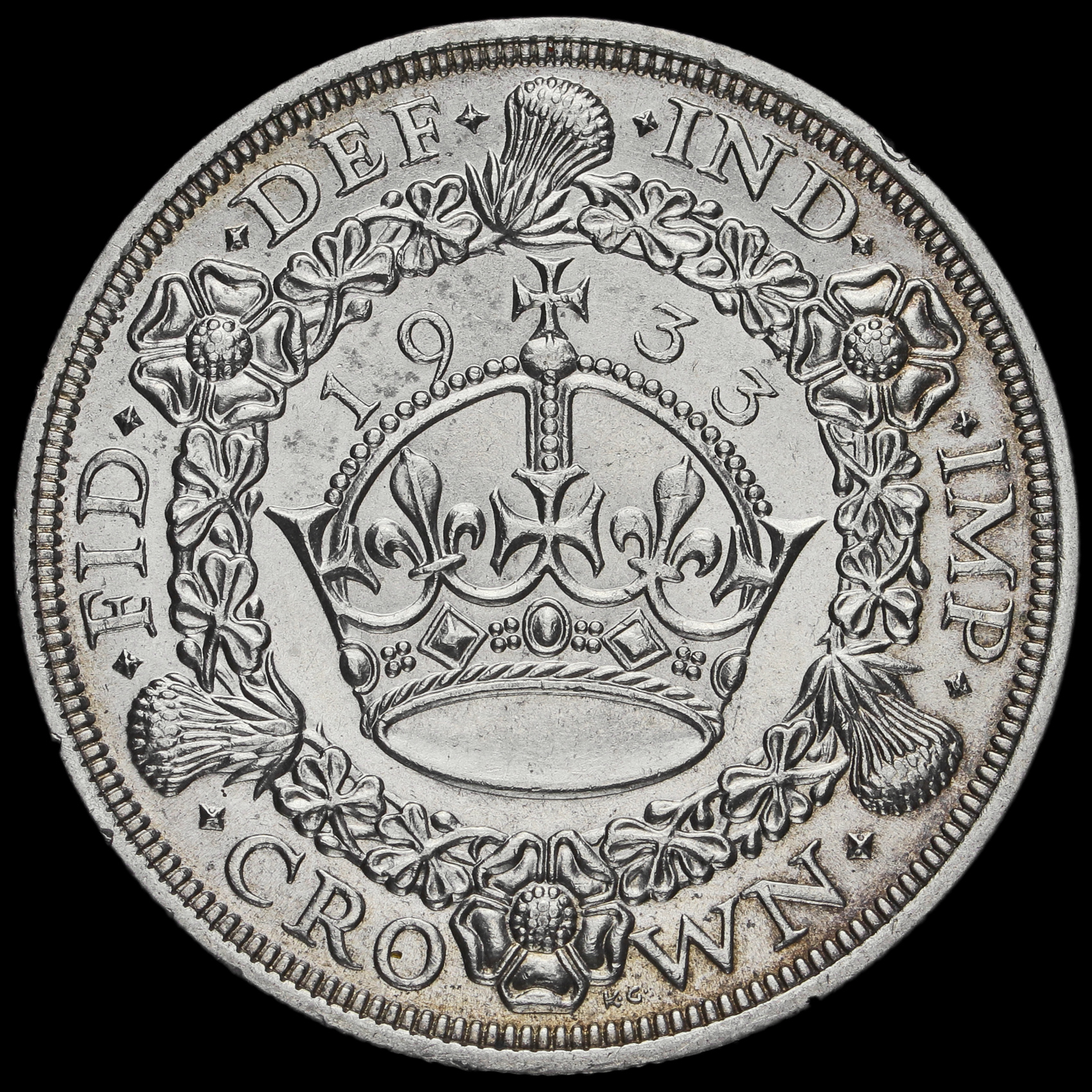 1933 George V Silver Wreath Crown, G/EF