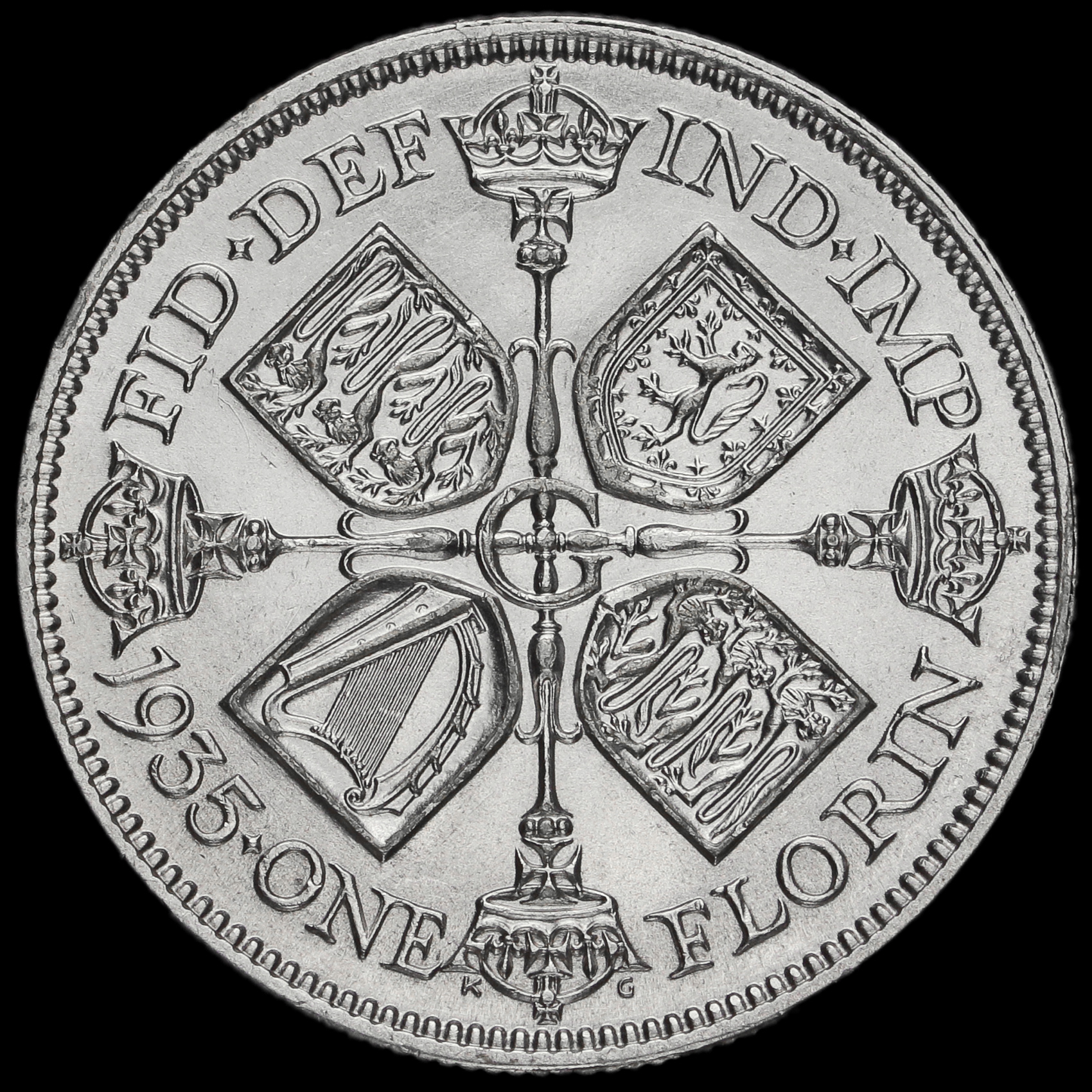 1935 George V Silver Florin, A/UNC