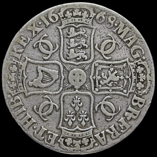 1668 Charles II Early Milled Silver Crown
