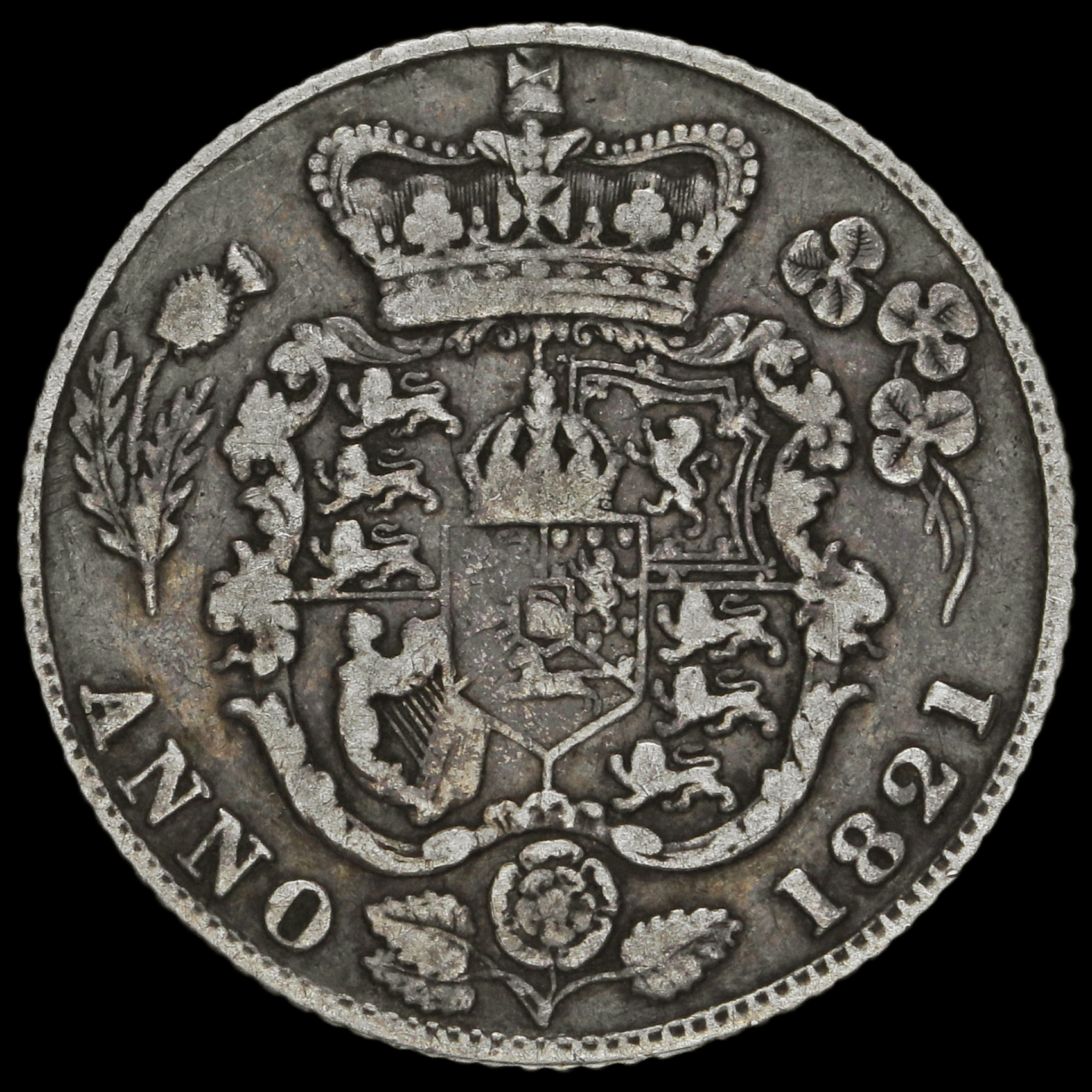 1821 George IV Milled Silver Sixpence, AVF