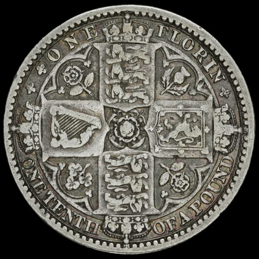 1849 Queen Victoria Godless Florin