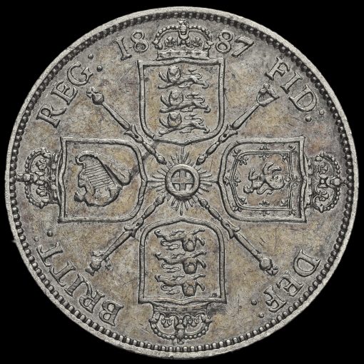 1887 Queen Victoria Jubilee Head Silver Florin