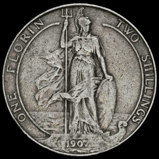 1907 Edward VII Silver Florin, GF
