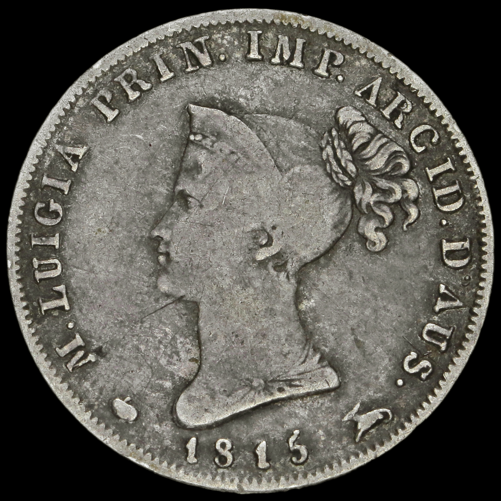 Duchy of Parma (Italian states) 1815 Maria Luigia Silver 10 Soldi Coin