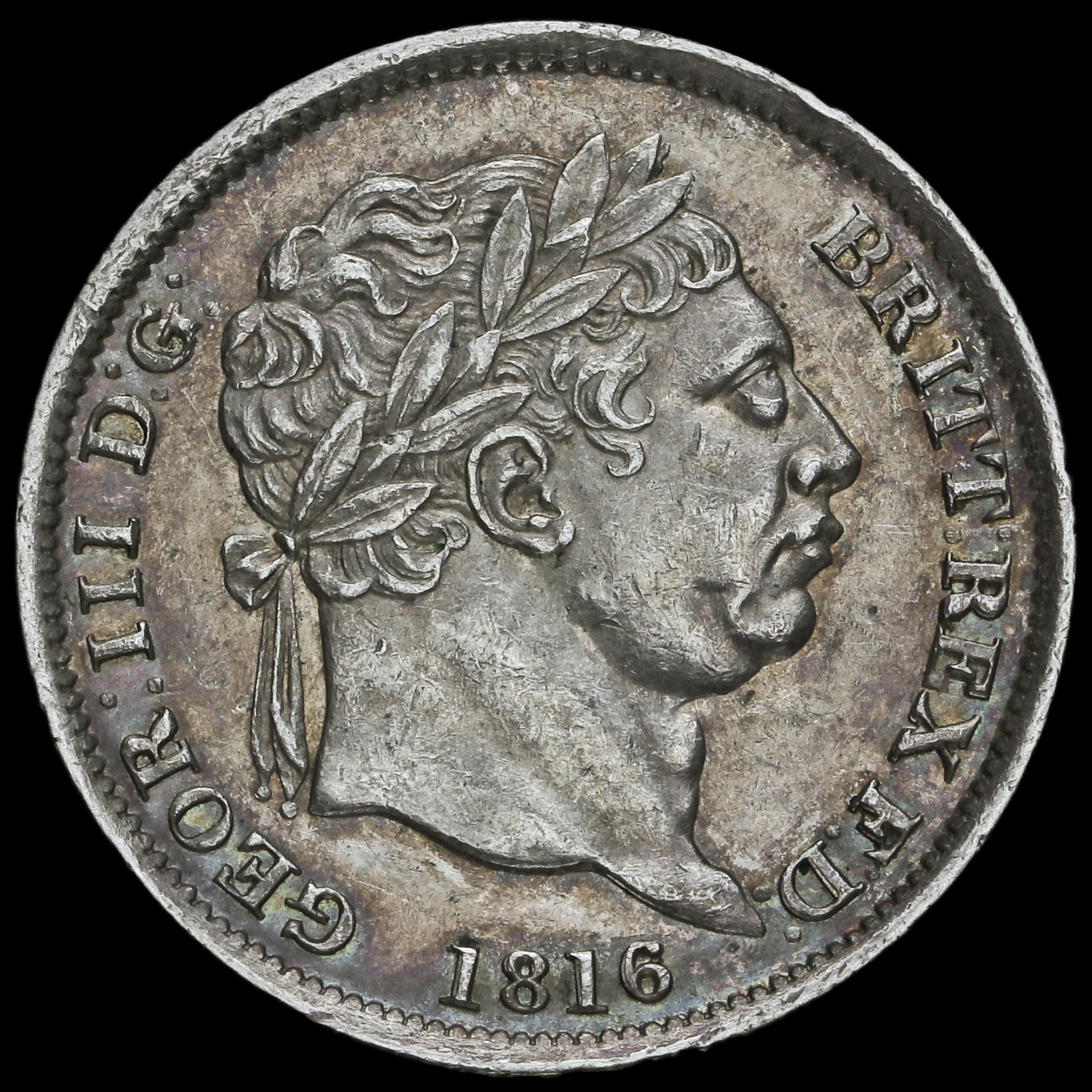 1816 George III Milled Silver Shilling, G/EF
