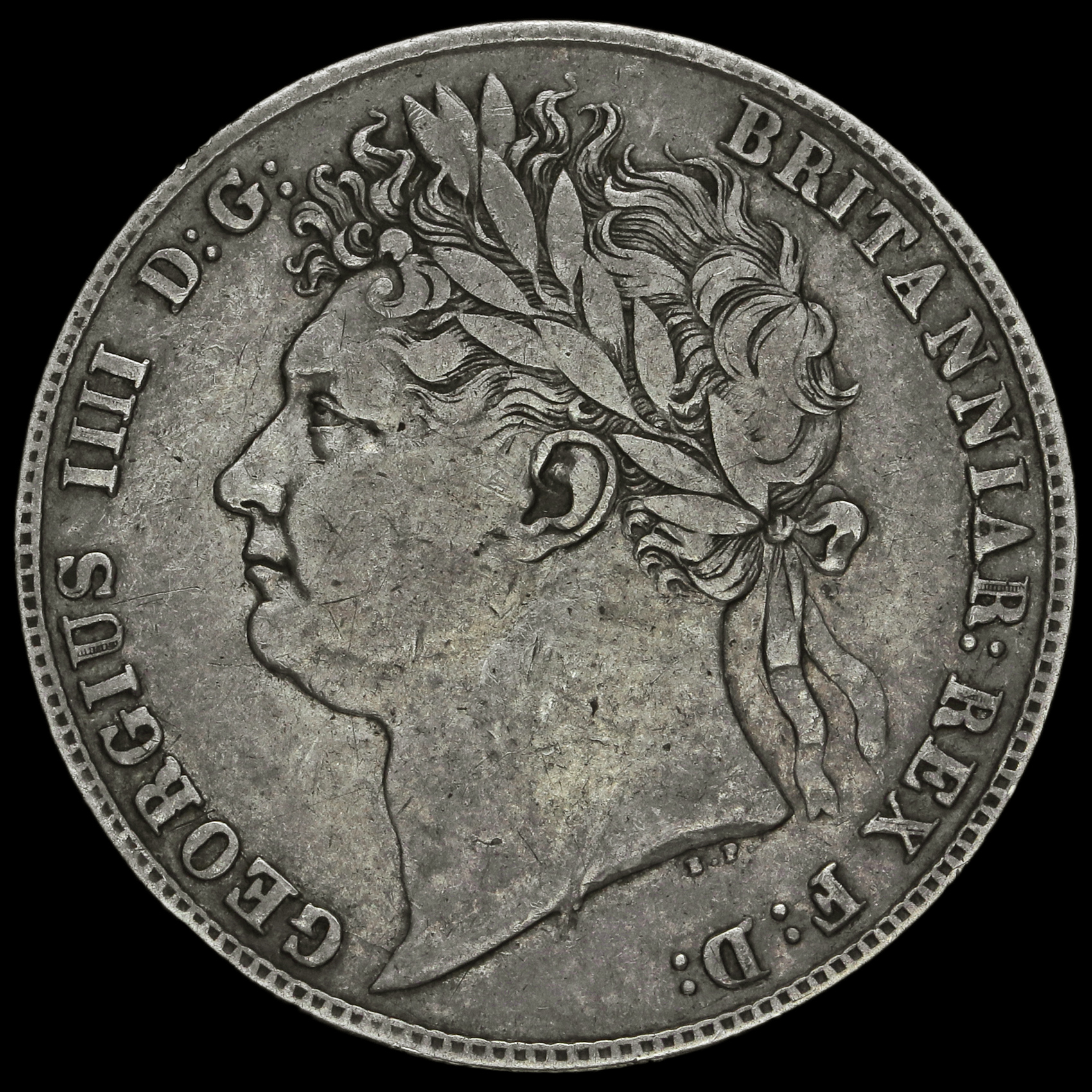1821 George IV Milled Silver Half Crown, GF
