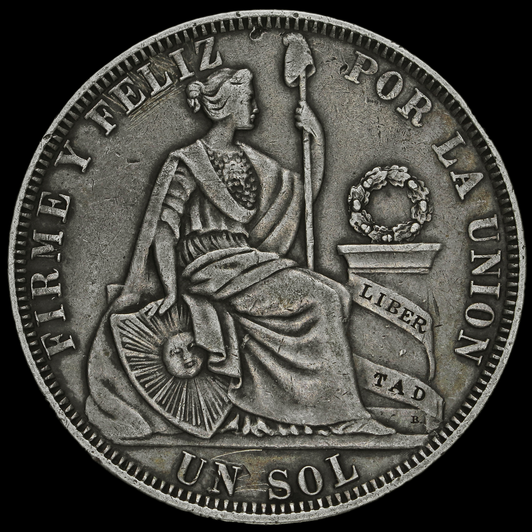 Peru 1879 Silver 1 Sol