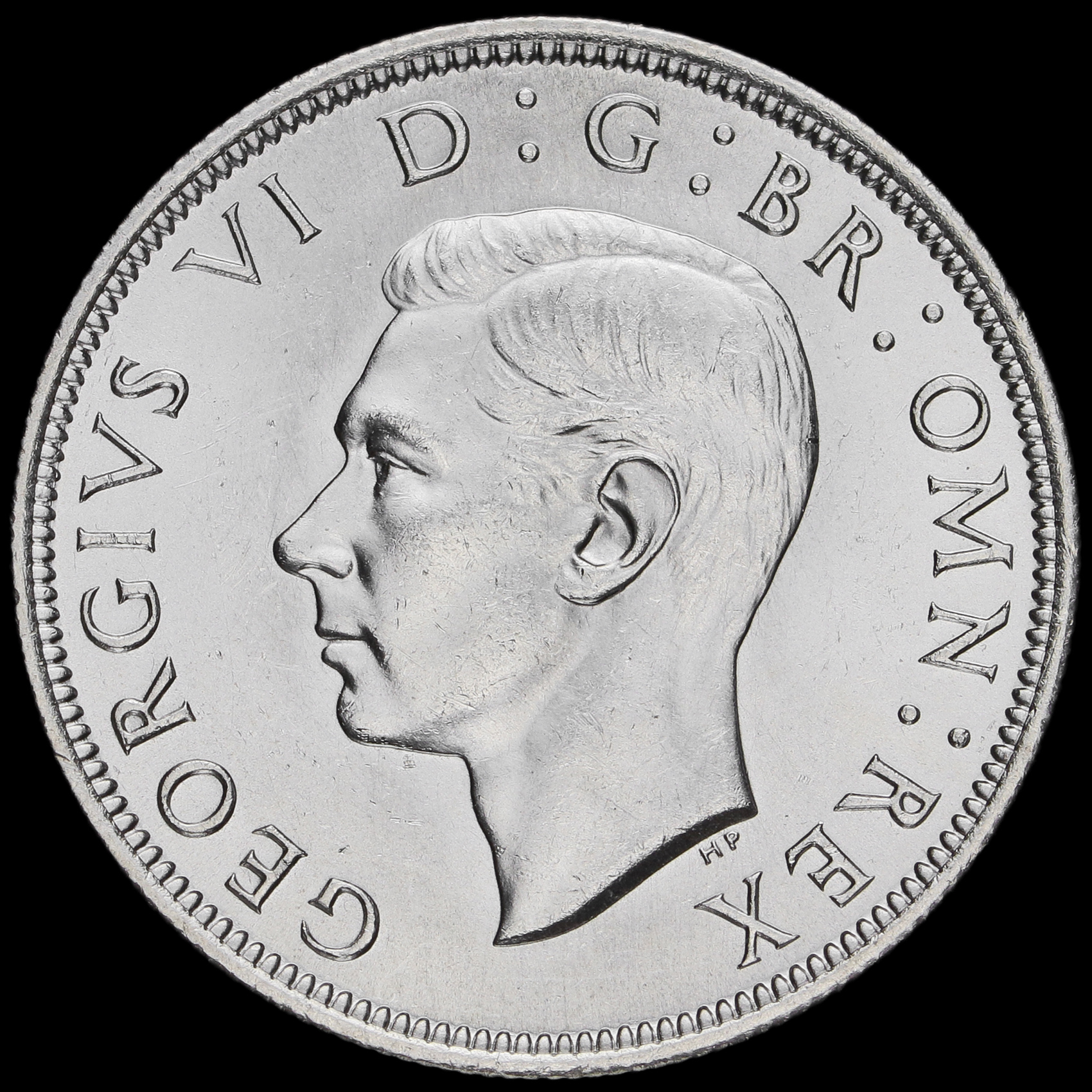 1940 George VI Silver Half Crown, UNC