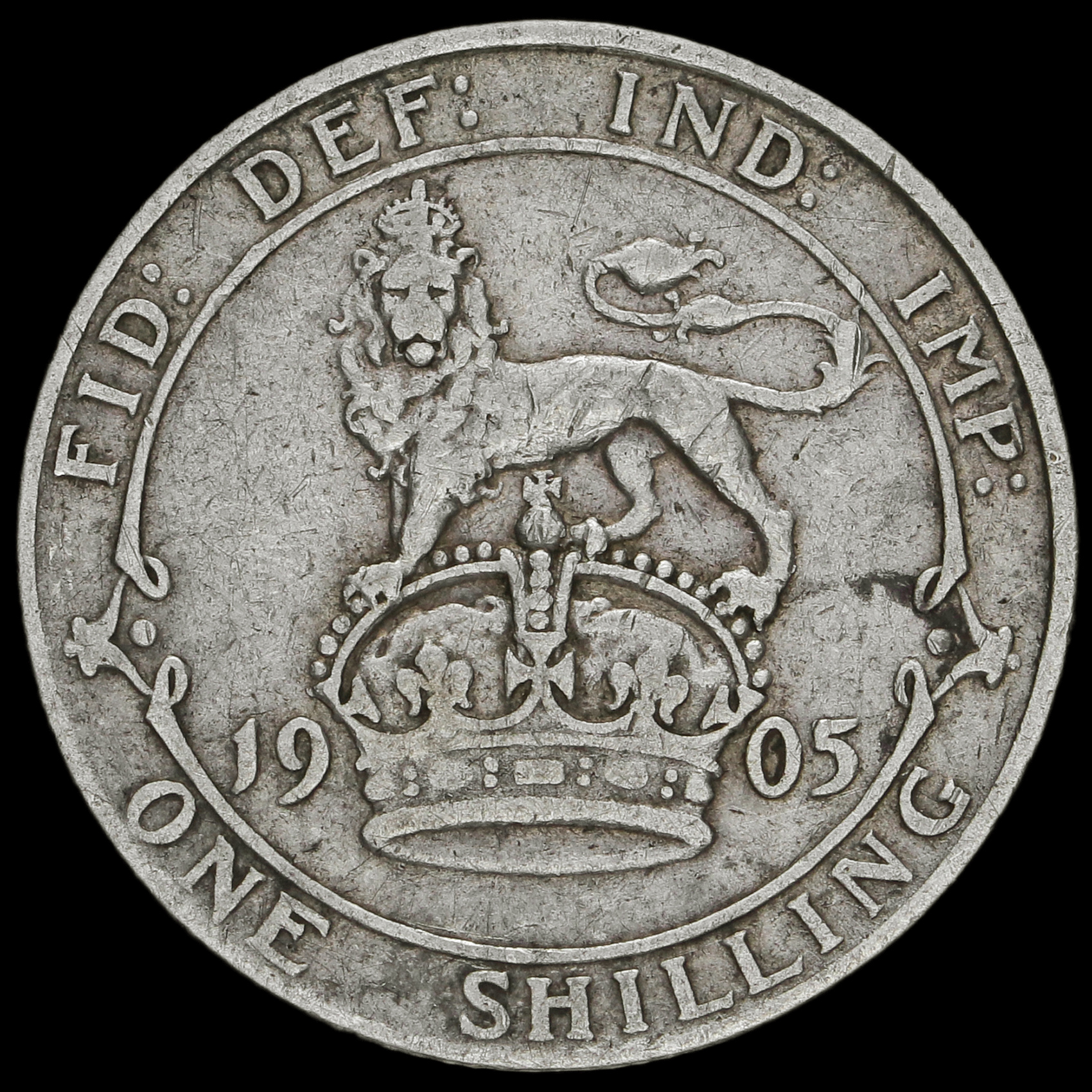 1905 Edward VII Silver Shilling, Very Rare (ESC R2)