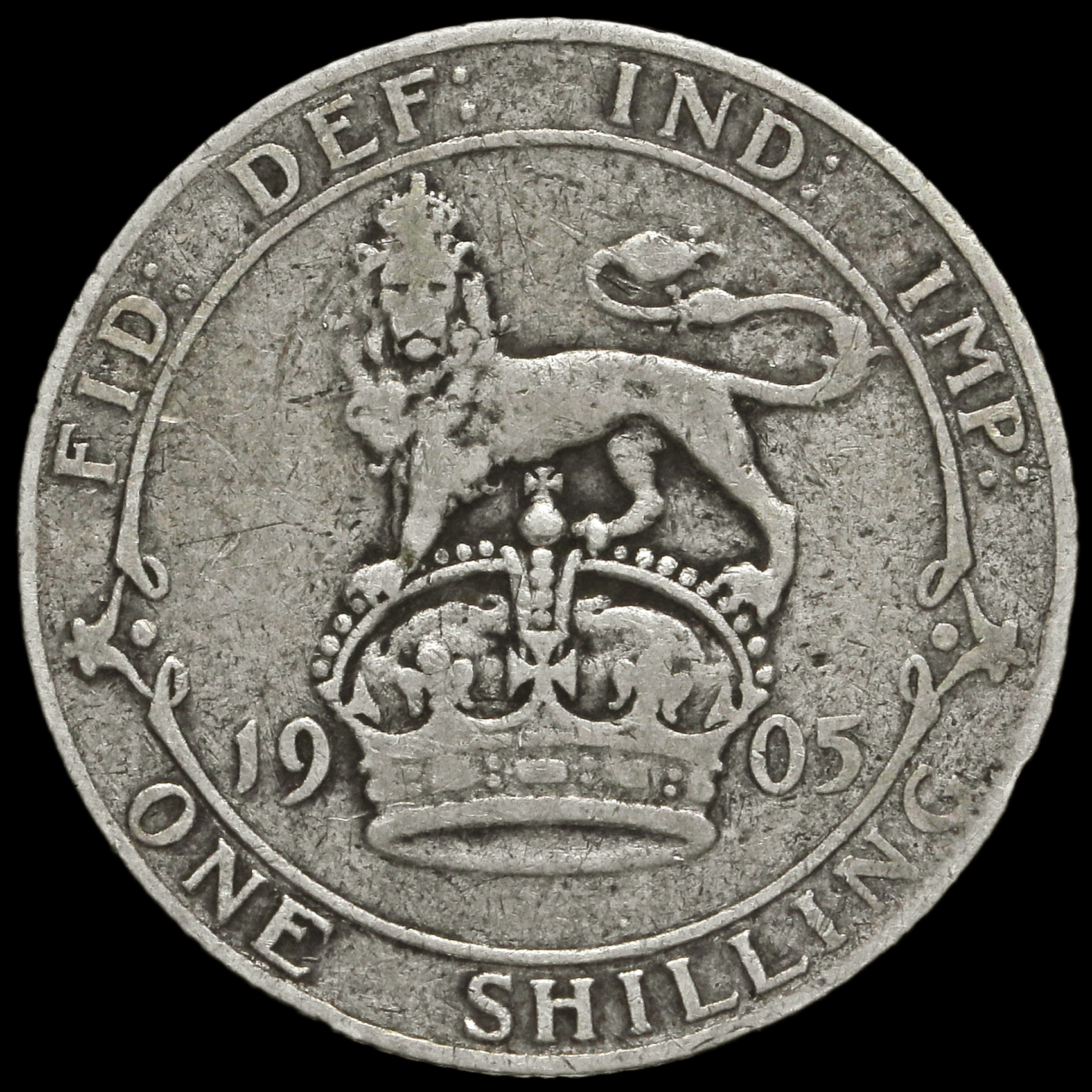 1905 Edward VII Silver Shilling, Very Rare (R2), Near Fine