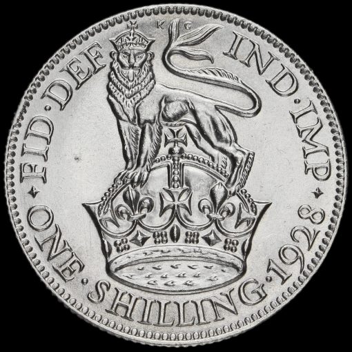 1928 George V Silver Shilling, UNC