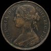 1862 Queen Victoria Bun Head Penny