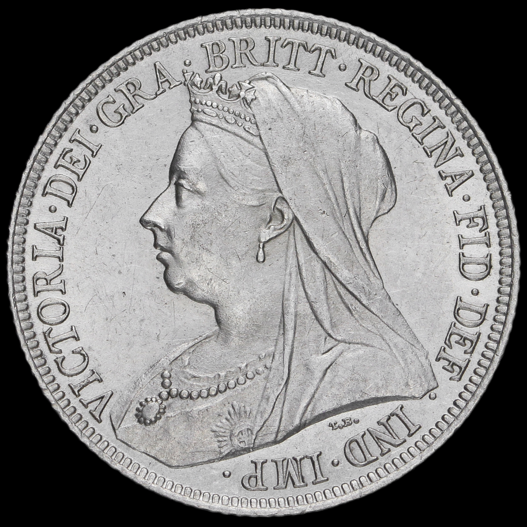 1898 Queen Victoria Veiled Head Silver Shilling, G/EF