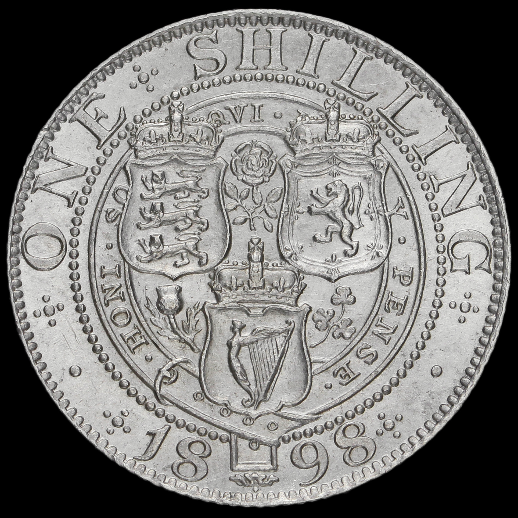 1898 Queen Victoria Veiled Head Silver Shilling, G/EF