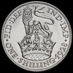 1928 George V Silver Shilling, A/UNC