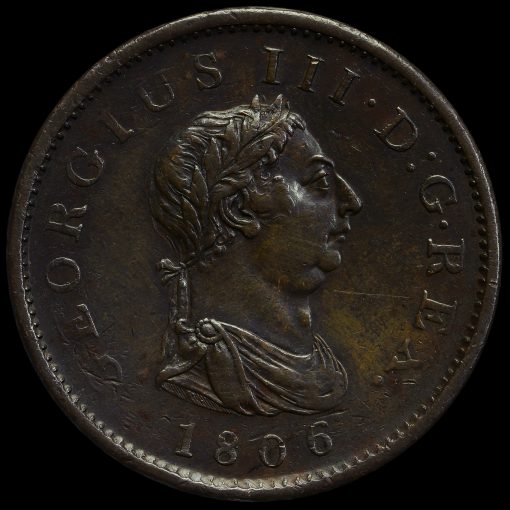 1806 George III Early Milled Copper Penny