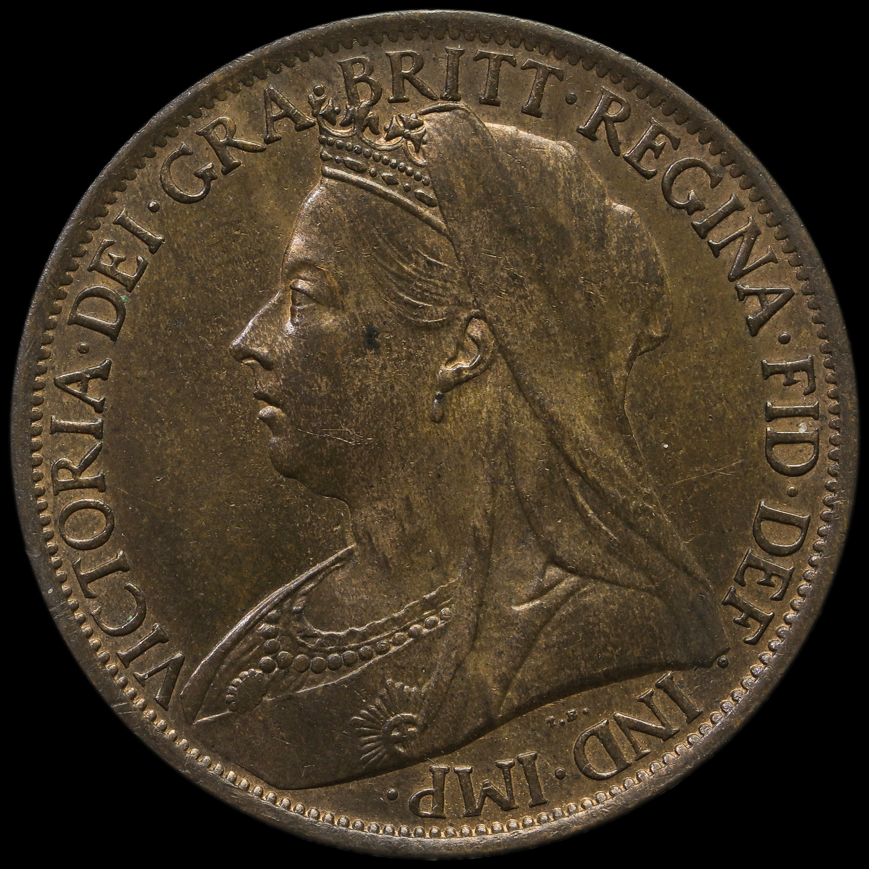 1901 Queen Victoria Veiled Head Penny, G/EF