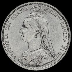 1892 Queen Victoria Jubilee Head Silver Sixpence, Scarce, A/UNC