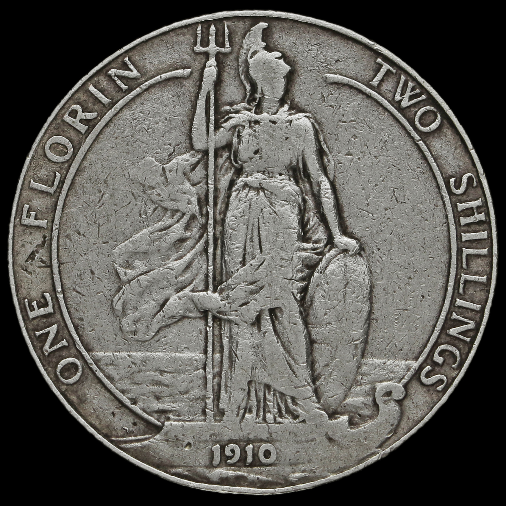 1910 Edward VII Silver Florin