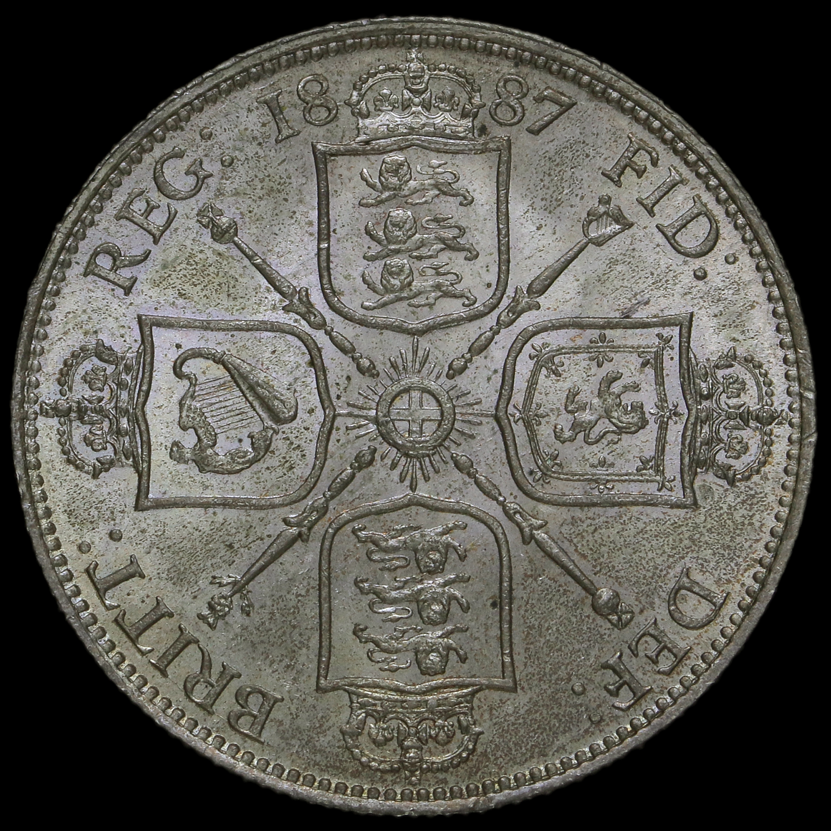 1887 Queen Victoria Jubilee Head Silver Florin
