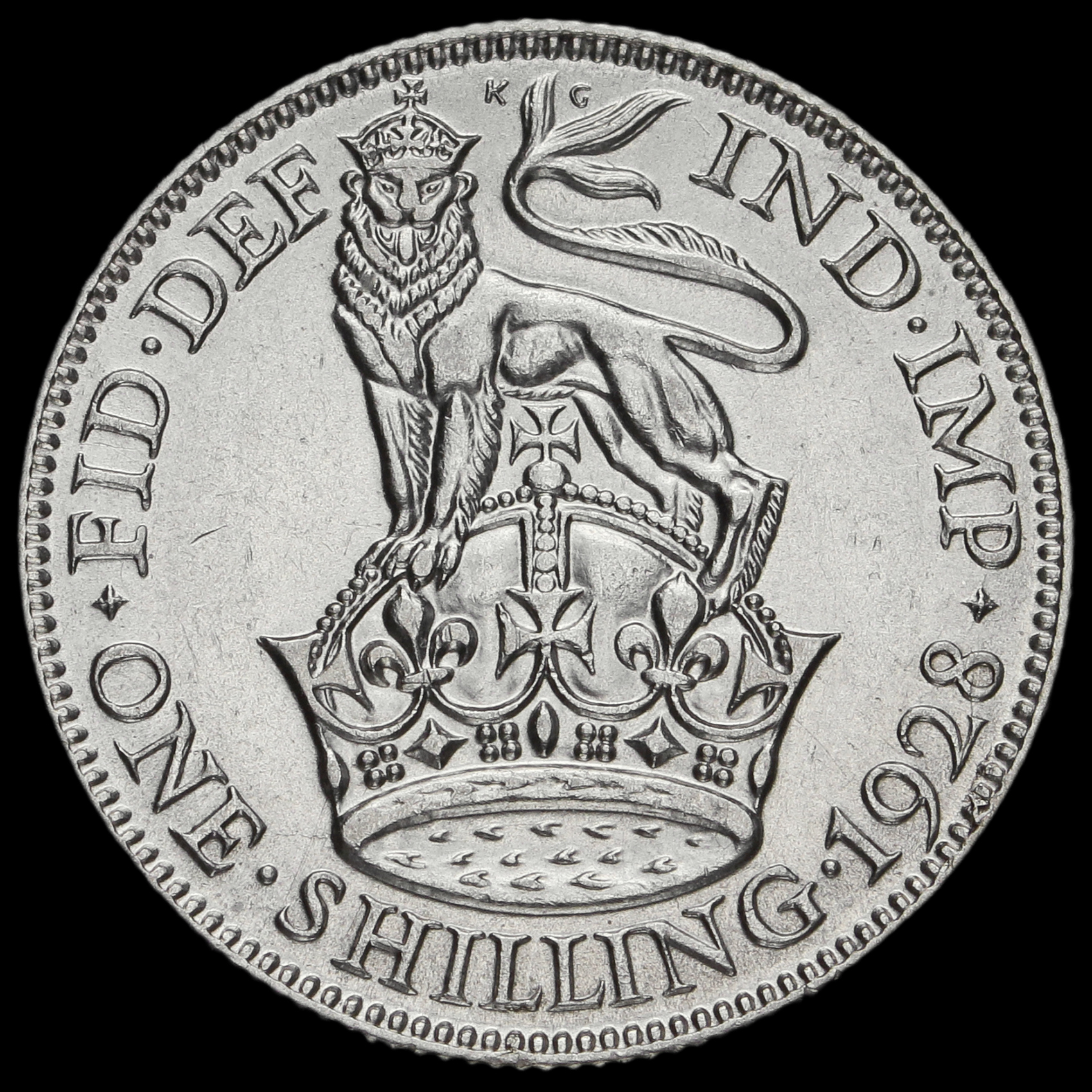 1928 George V Silver Shilling, GVF