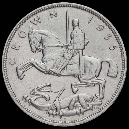 1935 King George V Rocking Horse Silver Jubilee Crown, A/EF