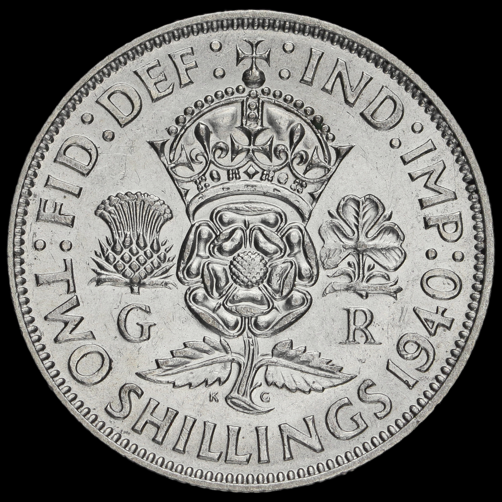1940 George VI Silver Two Shilling Coin / Florin