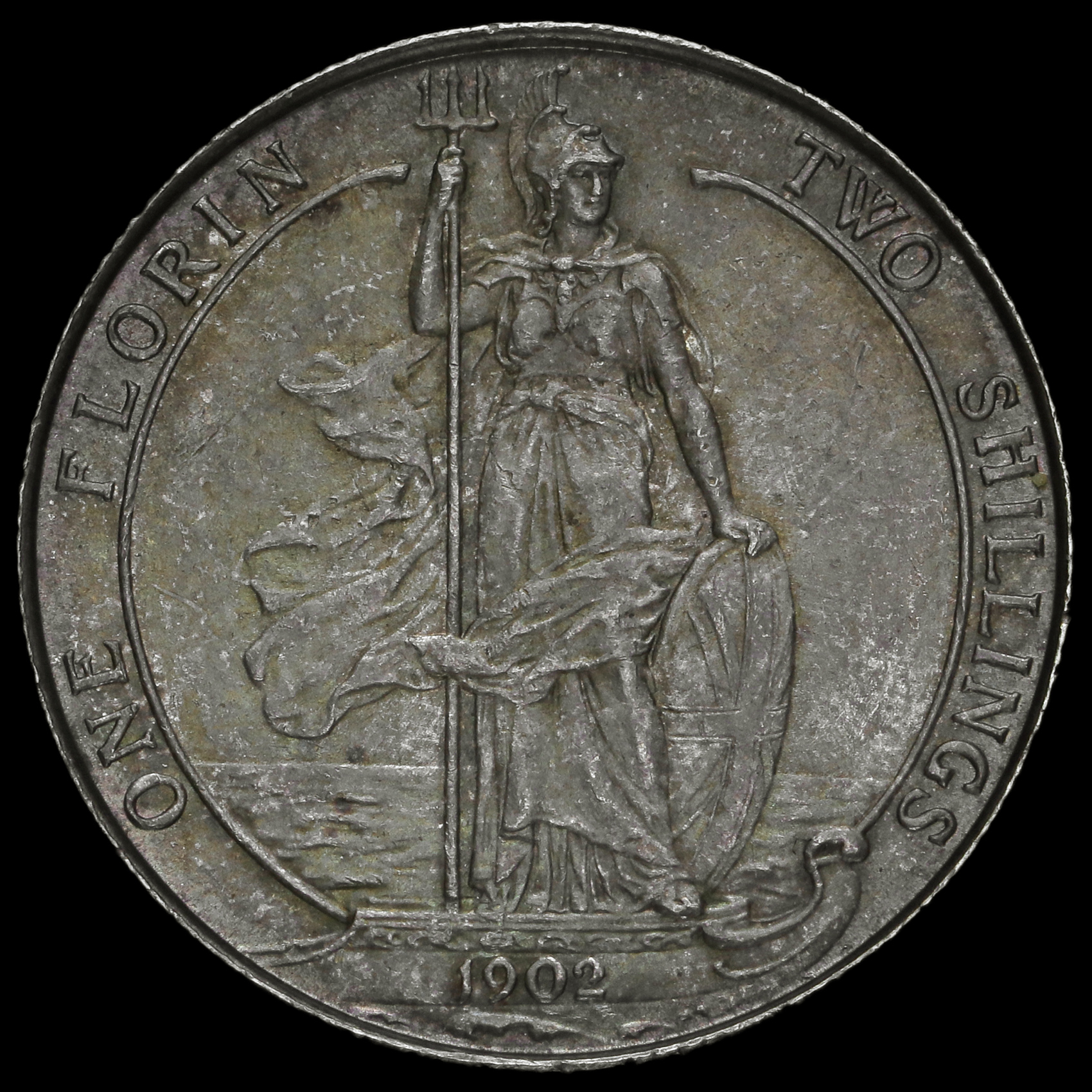 1902 Edward VII Silver Florin, G/EF