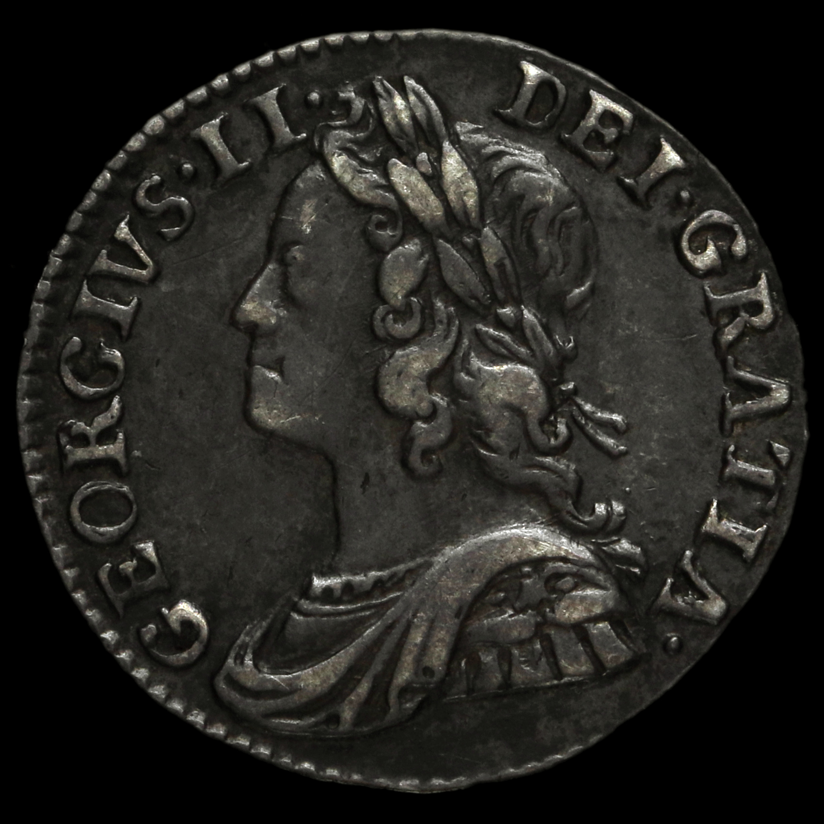 1743 George II Early Milled Silver Maundy Twopence, GVF+