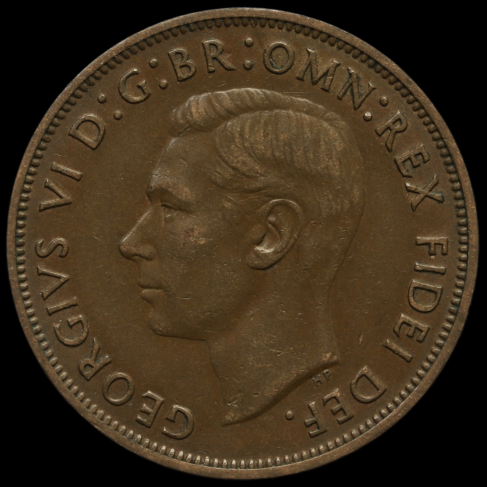 1950 George VI Penny, GVF