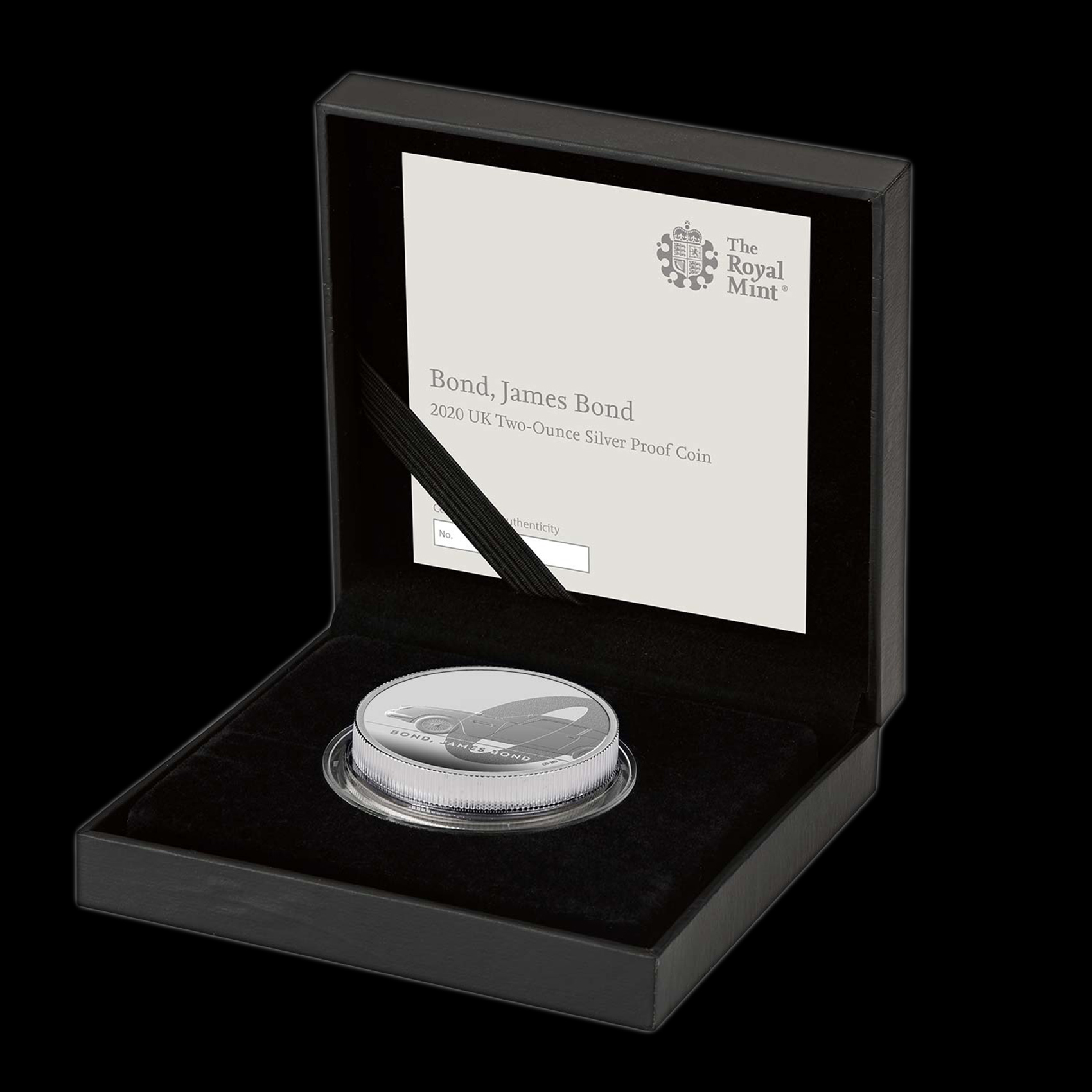 2020 Elizabeth II Bond, James Bond 2 Ounce Silver Proof £5 Coin