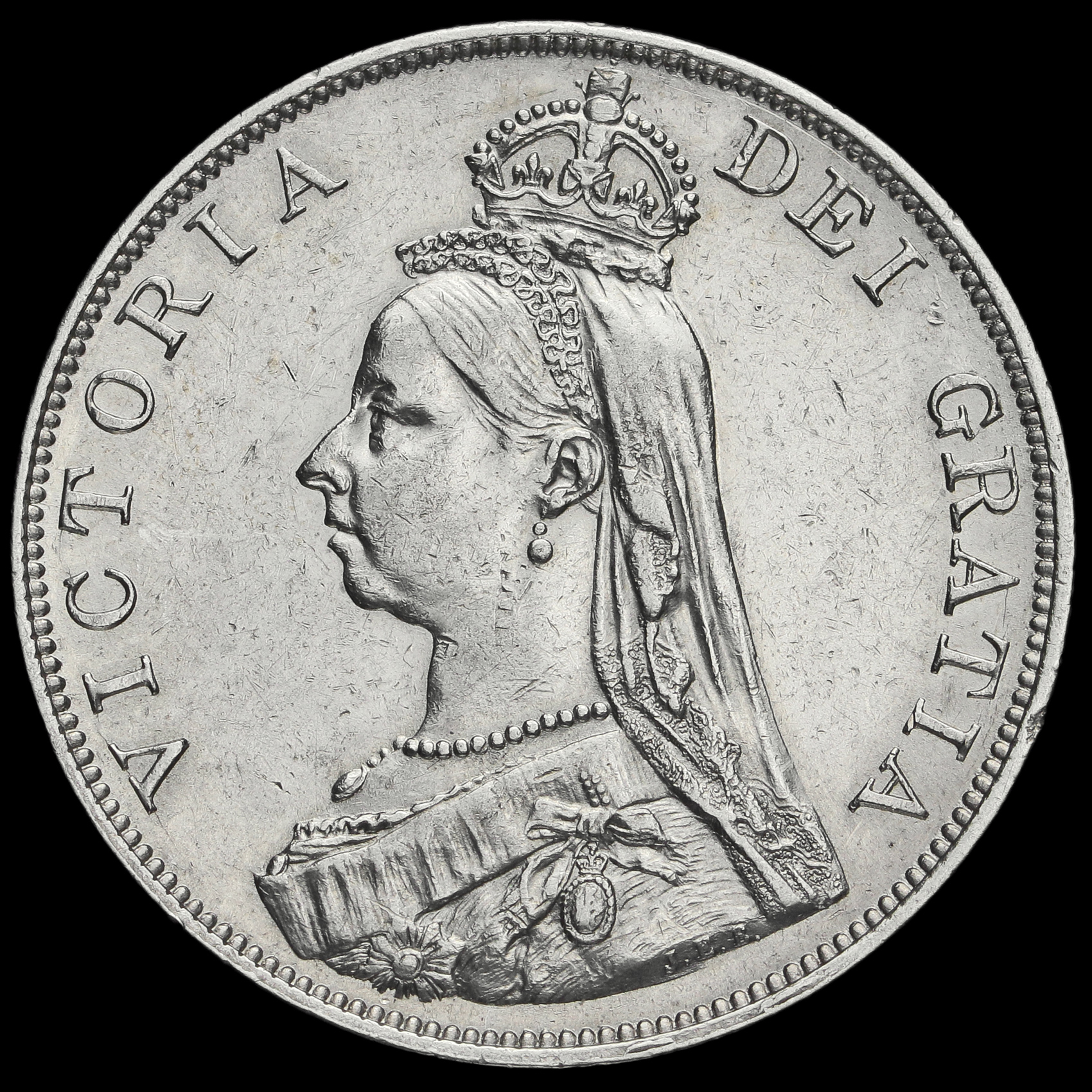 1889 Queen Victoria Double Florin, Inverted 1 for I, Extremely Rare ...