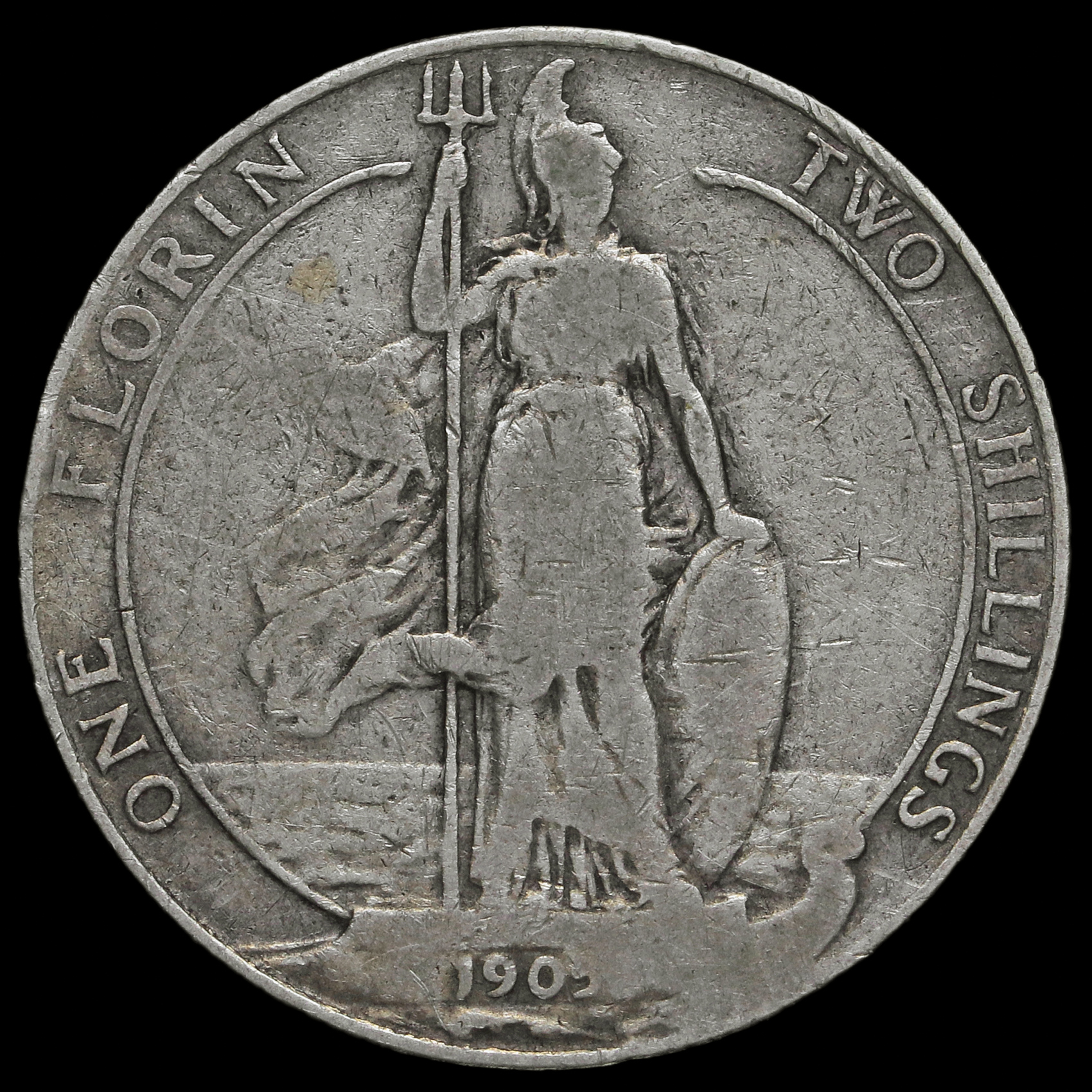 1905 Edward VII Silver Florin, Very Rare