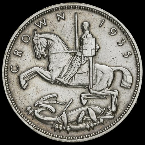 1935 King George V Rocking Horse Silver Jubilee Crown GVF