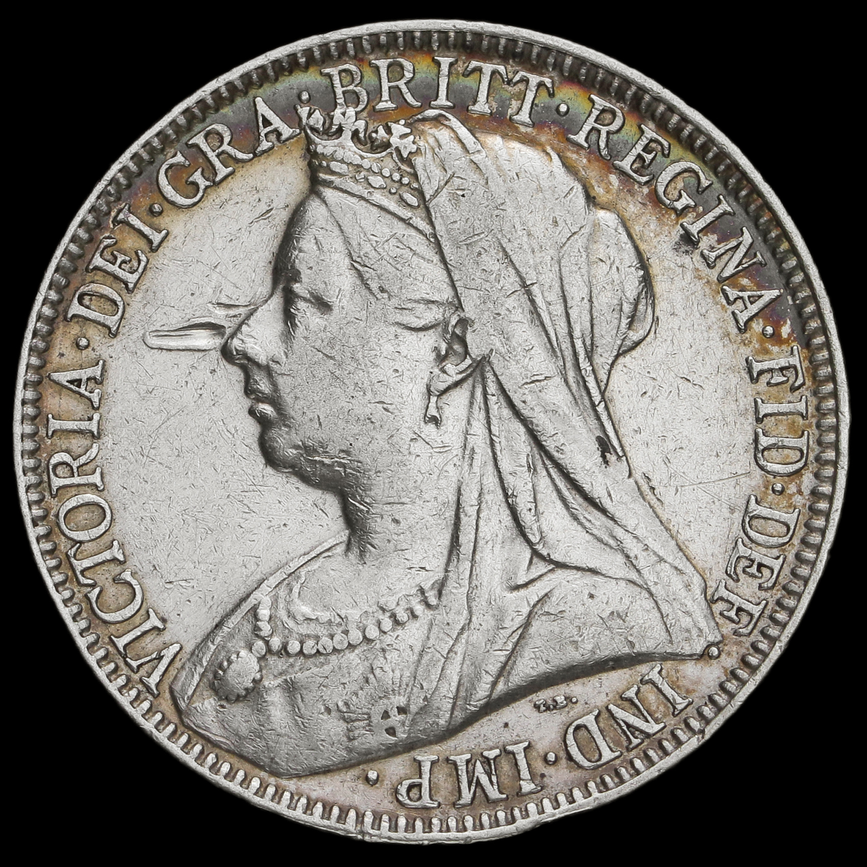 1897 Queen Victoria Veiled Head Silver Florin