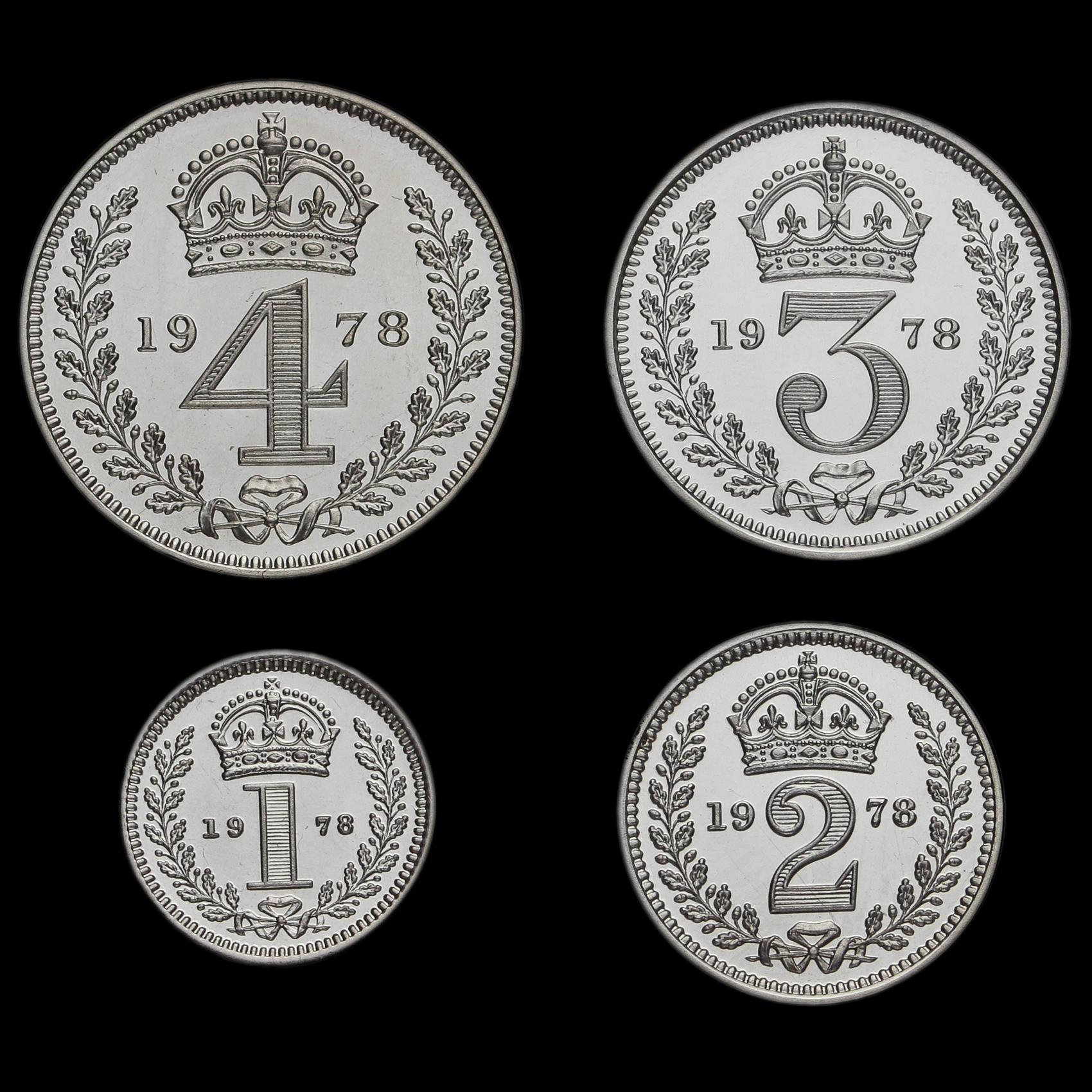 1978 Elizabeth II Silver Maundy Set