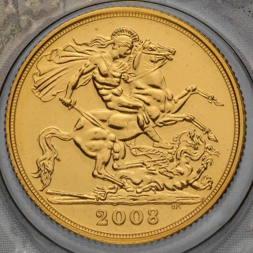 2008 Elizabeth II 22ct Gold Full Sovereign, UNC