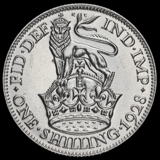 1928 George V Silver Shilling, G/EF