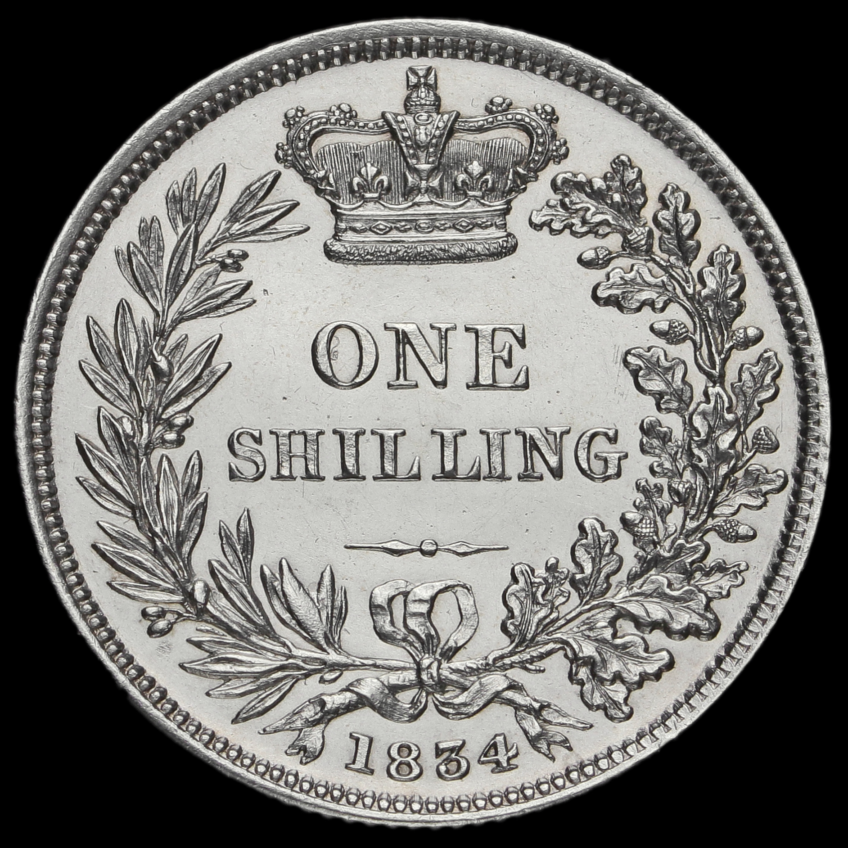 1834 William IV Milled Silver Shilling