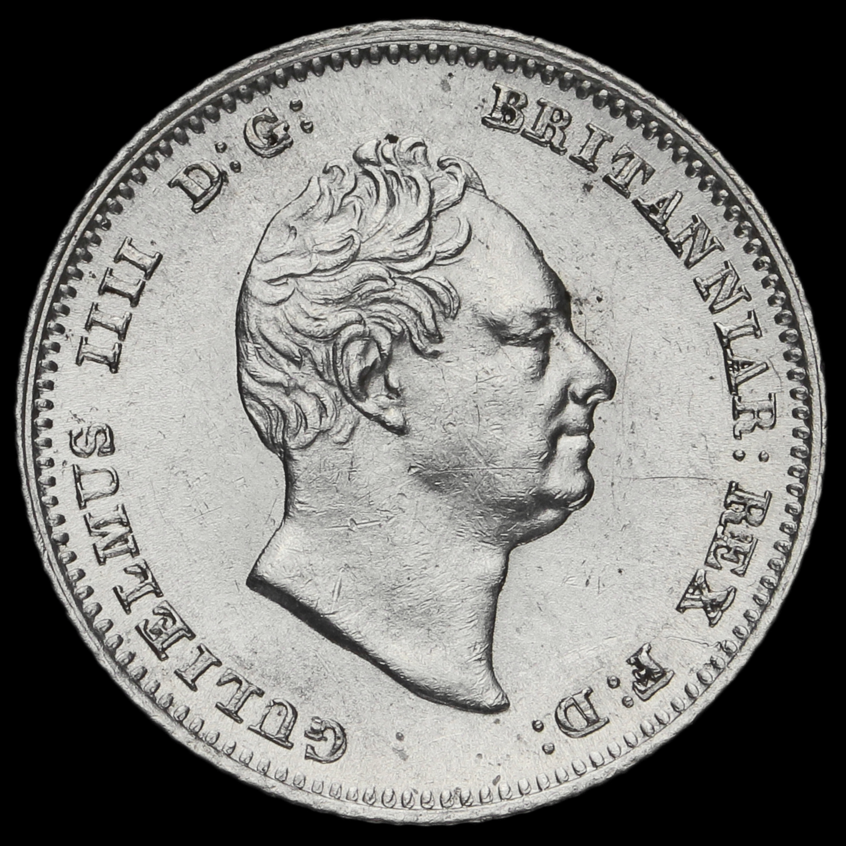 1836 William IV Milled Silver Fourpence / Groat, A/UNC
