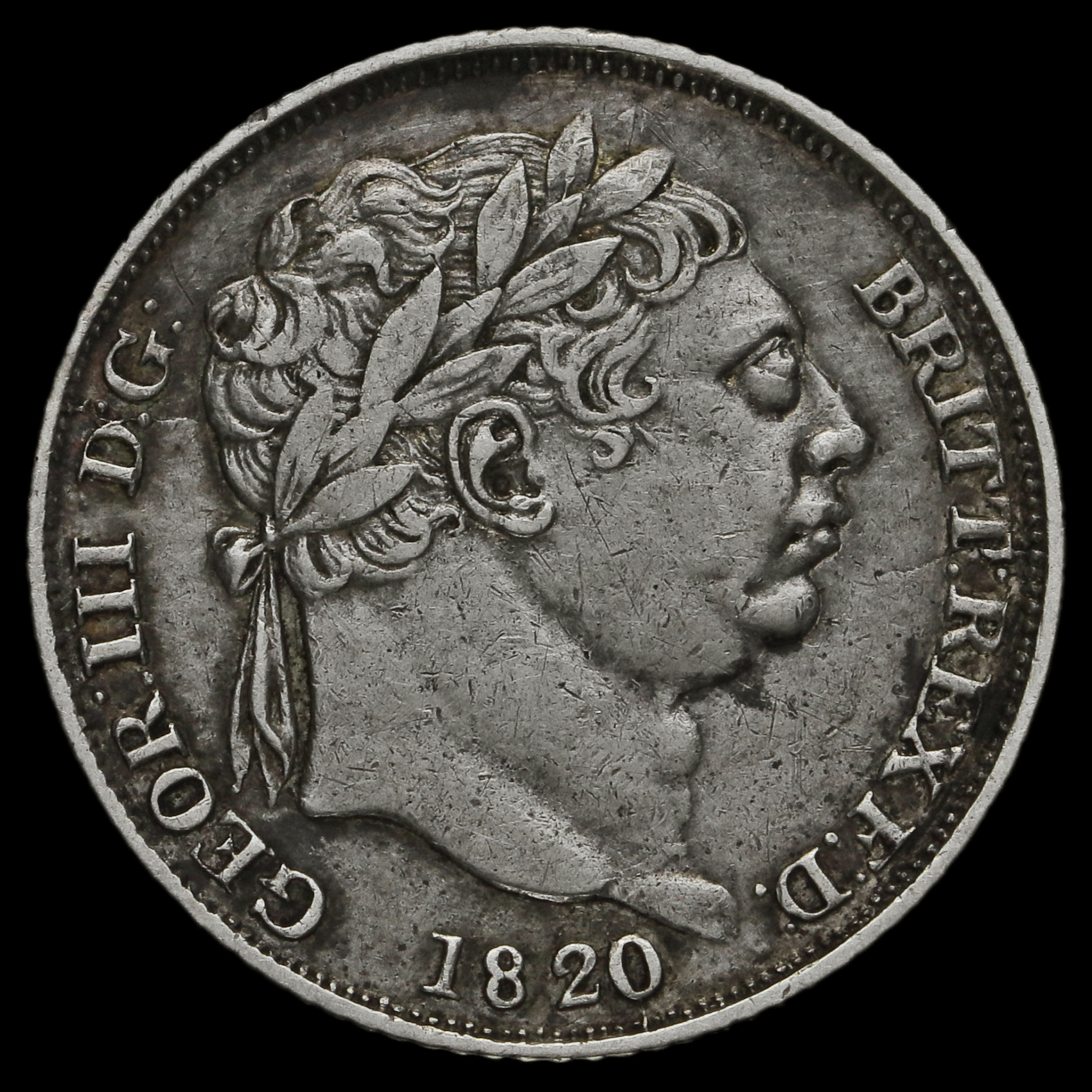 1820 George III Milled Silver Sixpence, Scarce