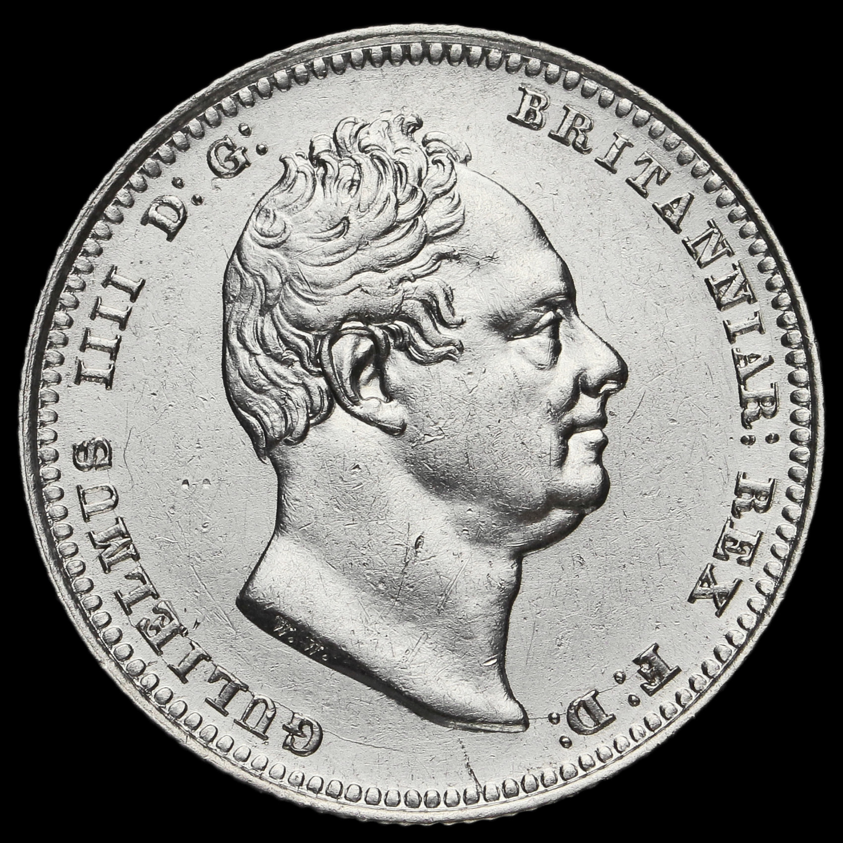 1834 William IV Milled Silver Shilling, EF