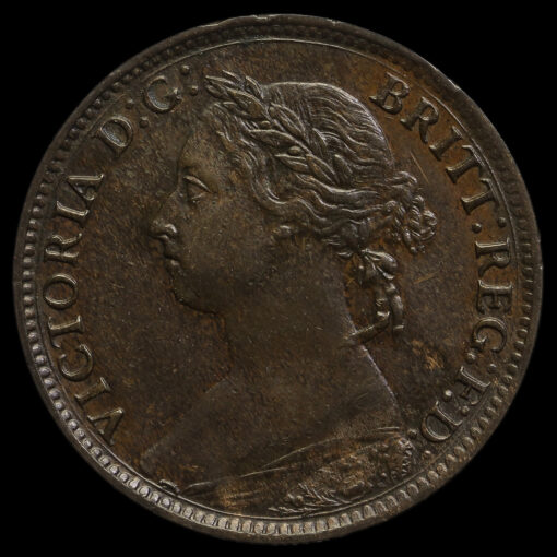 1890 Queen Victoria Bun Head Farthing